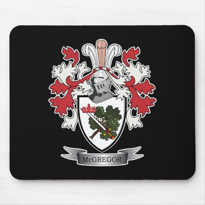 McGregor Family Crest Coat of Arms Mouse Mat | Zazzle.co.uk
