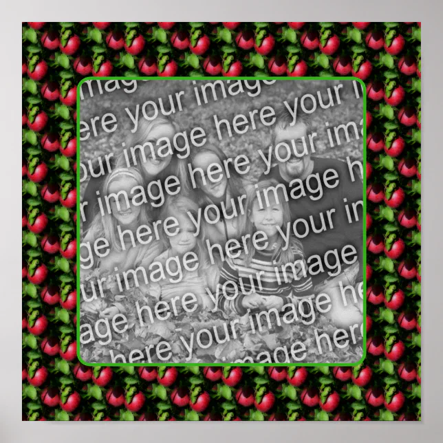 McIntosh Apples Nature Frame Create Your Own Photo Poster | Zazzle