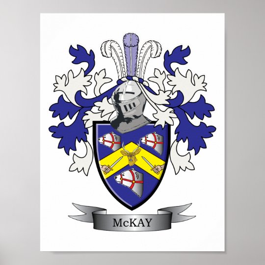 McKay Family Crest Coat of Arms Poster | Zazzle.co.uk