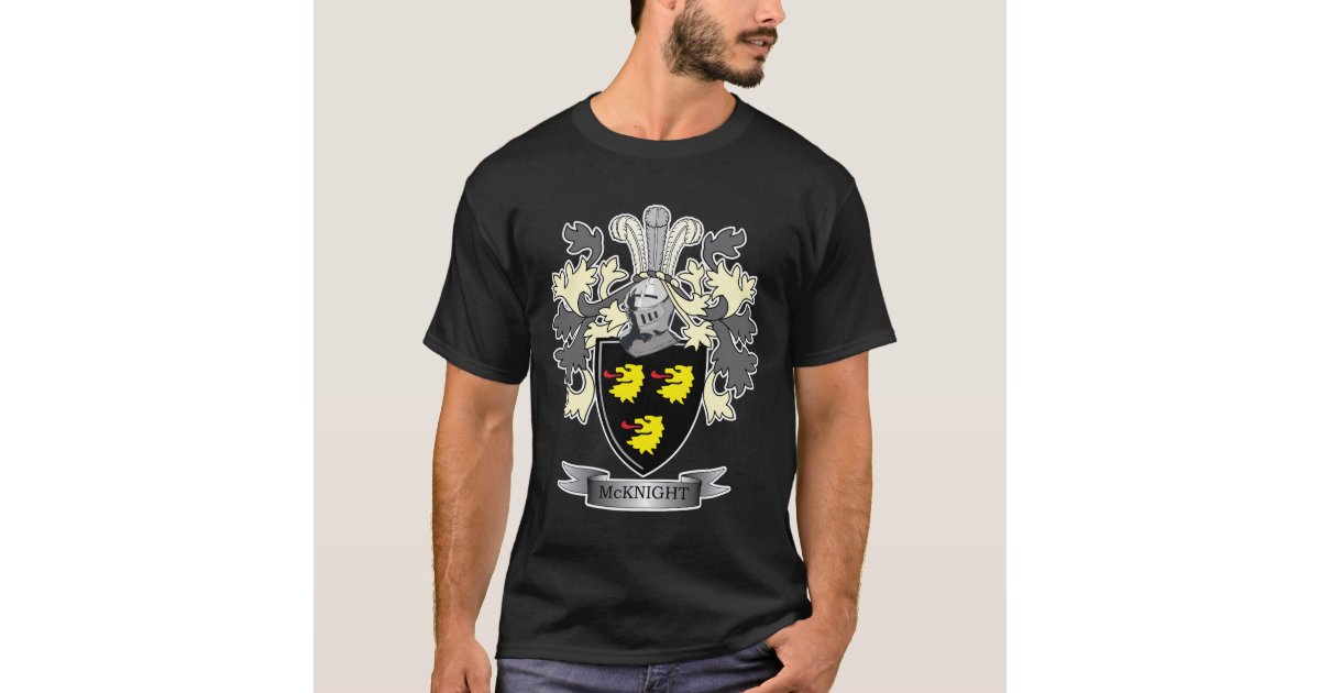 McKnight Family Crest Coat of Arms T-Shirt | Zazzle