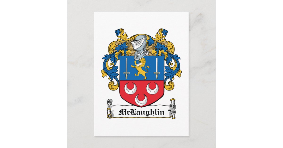 McLaughlin Family Crest Postcard | Zazzle