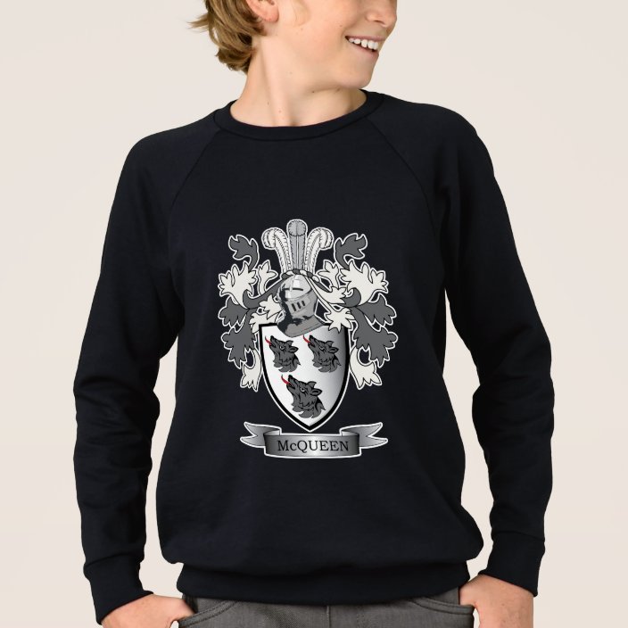 McQueen Family Crest Coat of Arms Sweatshirt | Zazzle.co.uk