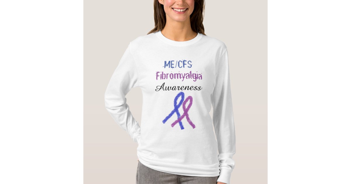ME/CFS Fibromyalgia Ribbon Awareness Shirt | Zazzle