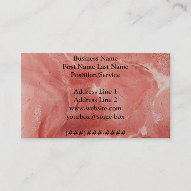Meat Shop Business Card | Zazzle