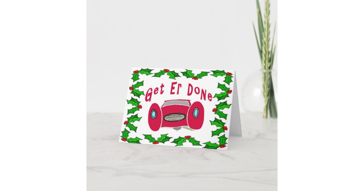 Mechanic Christmas Card | Zazzle