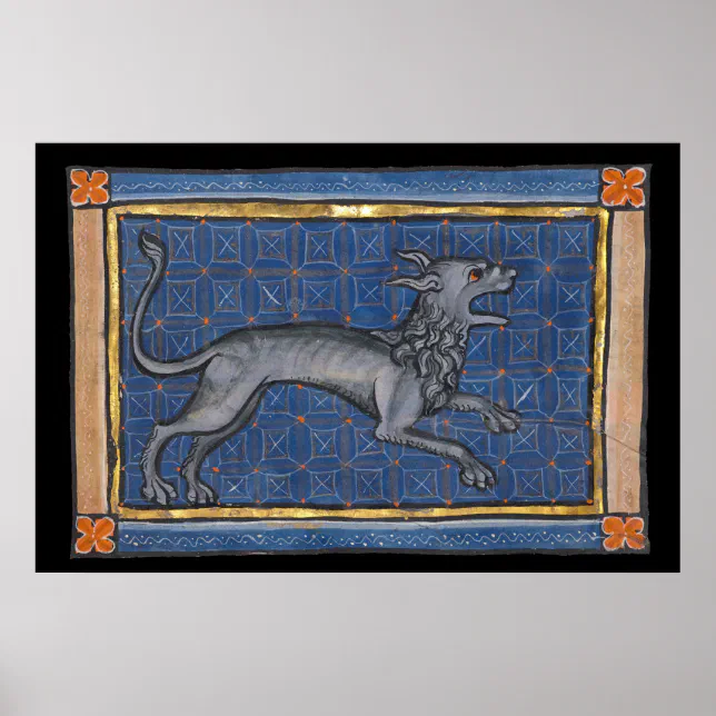 Mediaeval Bestiary Hyena c. 1270 Poster | Zazzle
