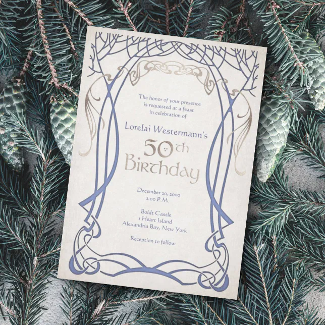 Mediaeval Fantasy 50th Birthday Invitation | Zazzle