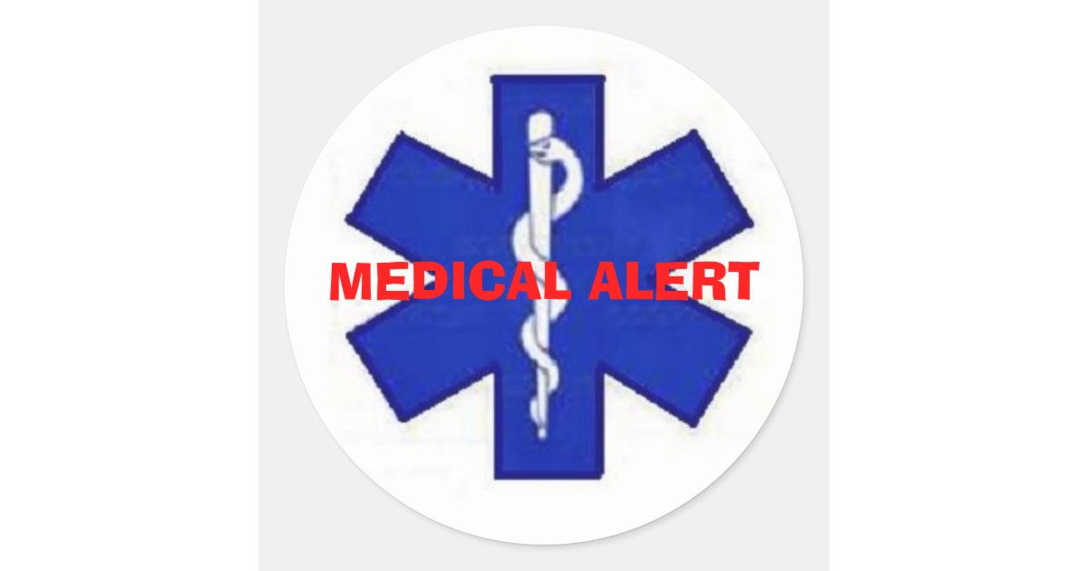MEDICAL ALERT STICKER | Zazzle