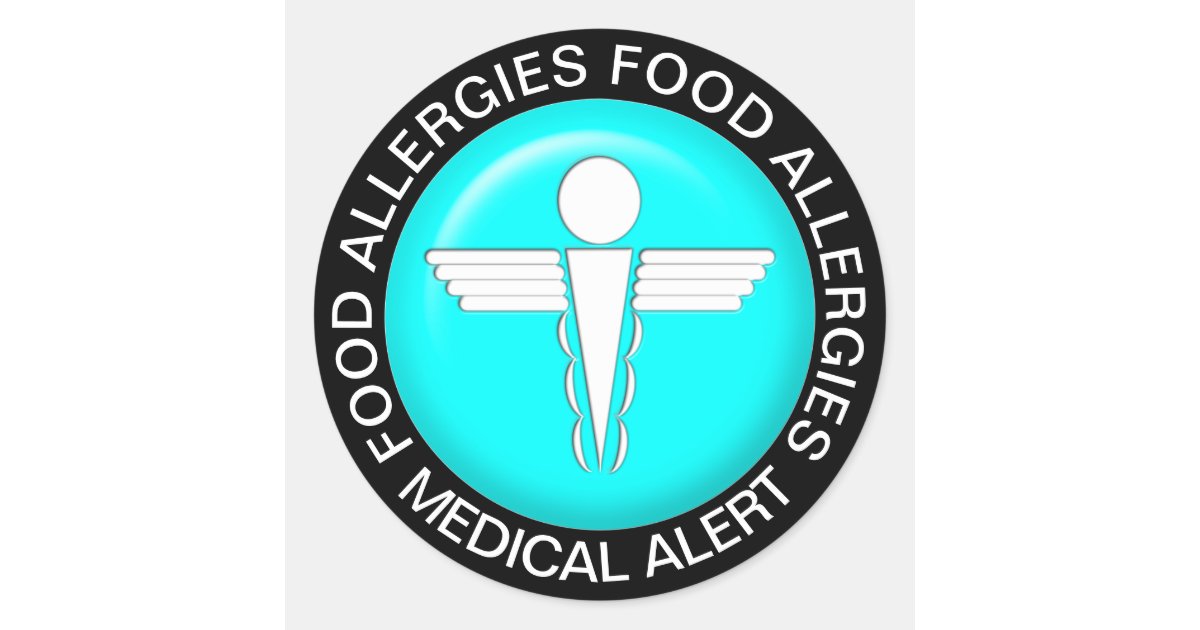 Medical Alert - Teal Classic Round Sticker | Zazzle