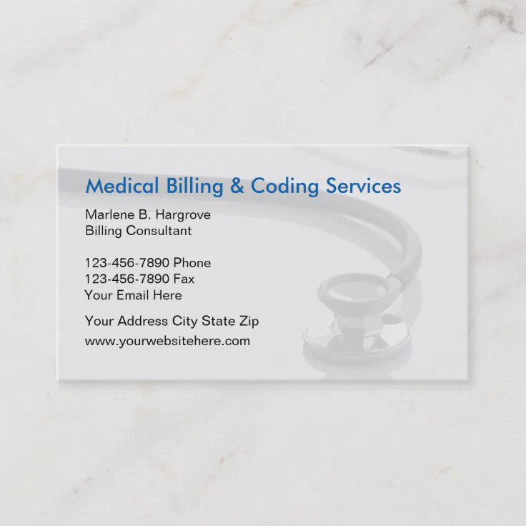 Medical Billing And Coding Business Card | Zazzle
