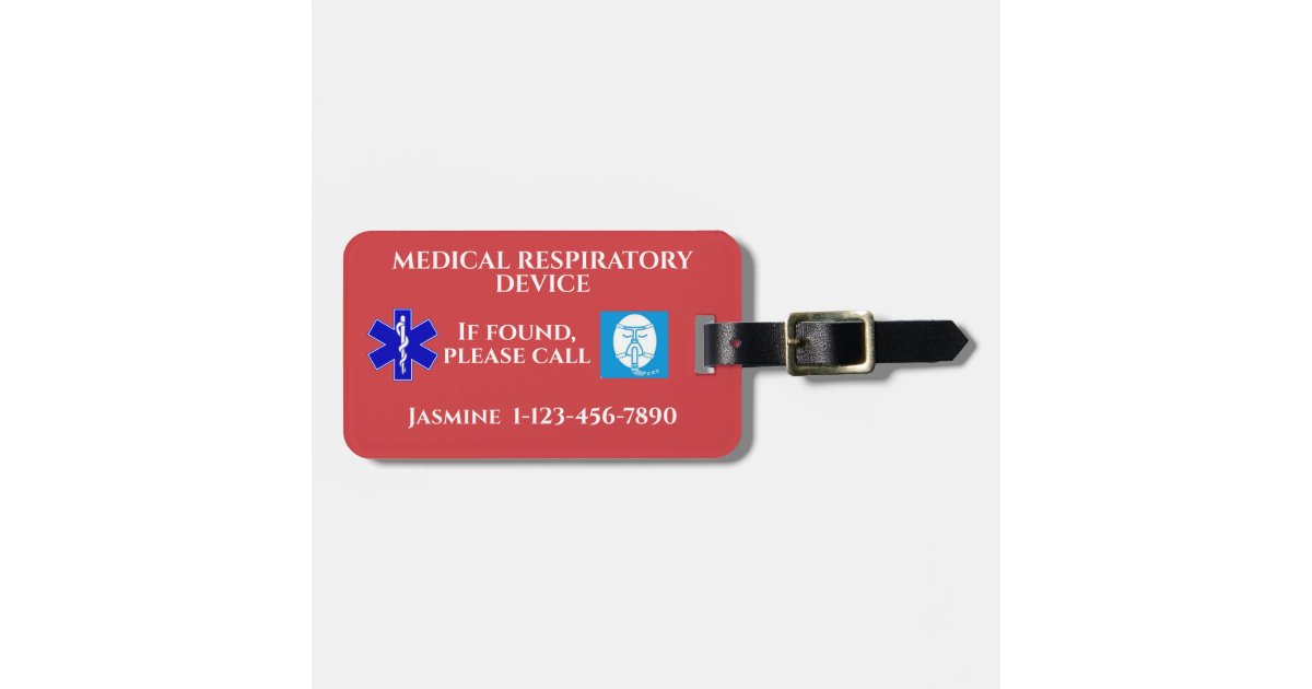 Medical Respiratory Device CPAP Machine Carry-On Luggage Tag | Zazzle