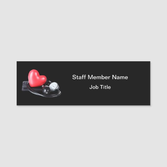 Medical Staff Professional Name Tag | Zazzle.co.uk