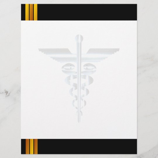 Medical Symbol Asclepius Caduceus watermark Letter | Zazzle.co.uk