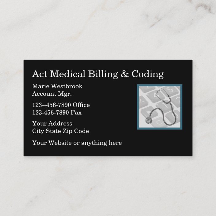 Medical Theme Billing & Coding Services Business Card | Zazzle.co.uk