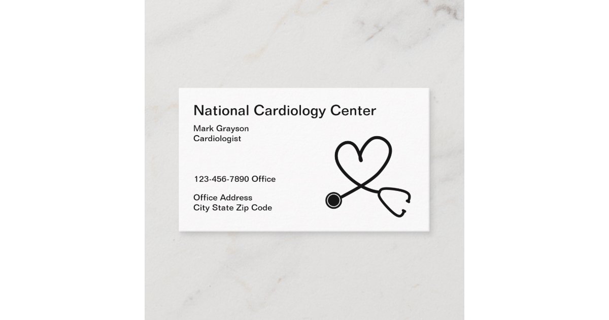 Medicalcal Cardiologist Cardiology Business Card | Zazzle