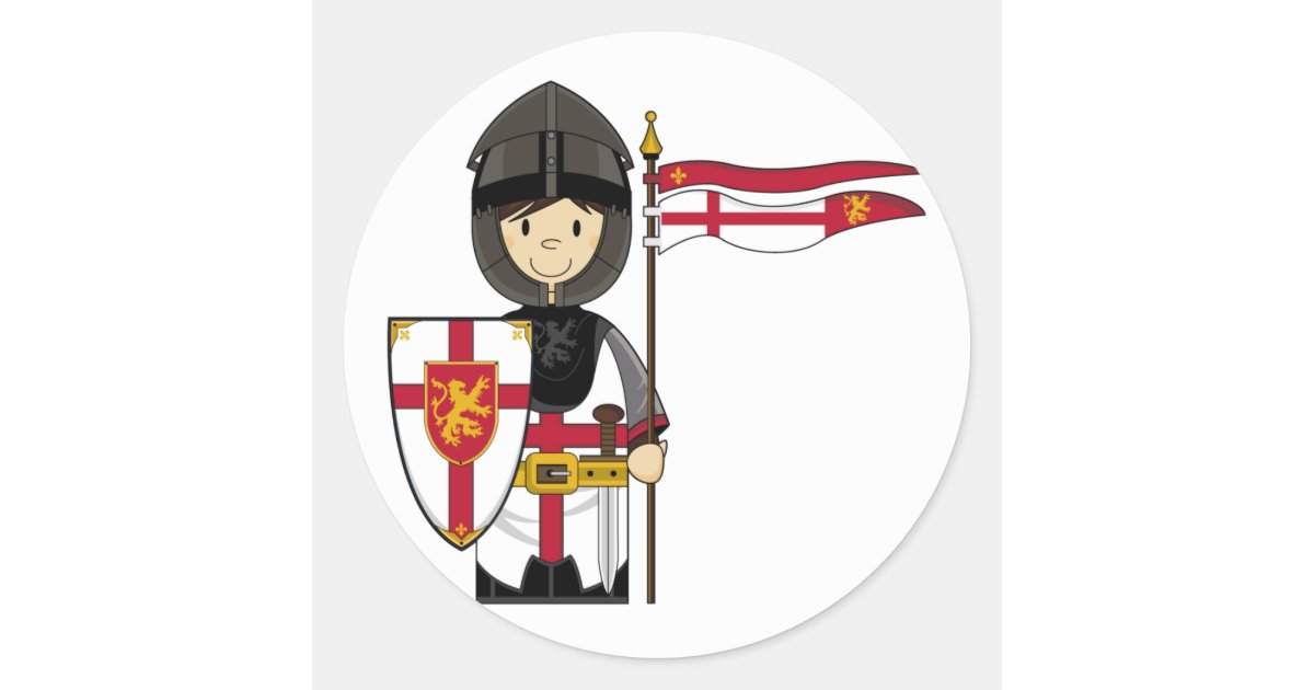 Medieval Crusader Knight Sticker | Zazzle