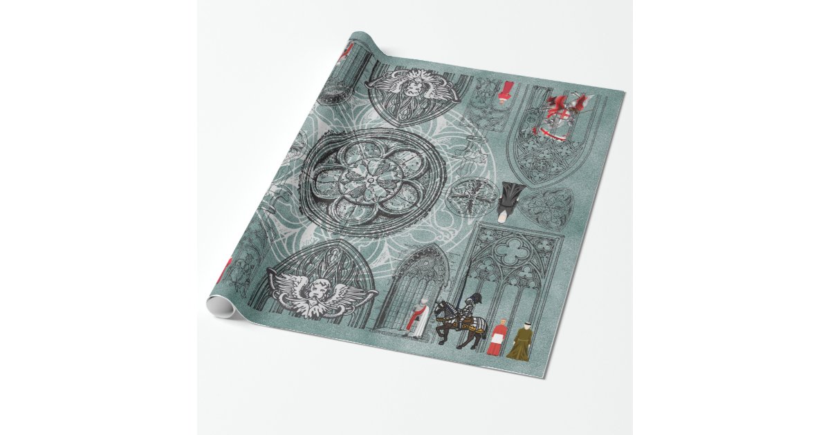 Medieval Gothic Style Wrapping Paper | Zazzle