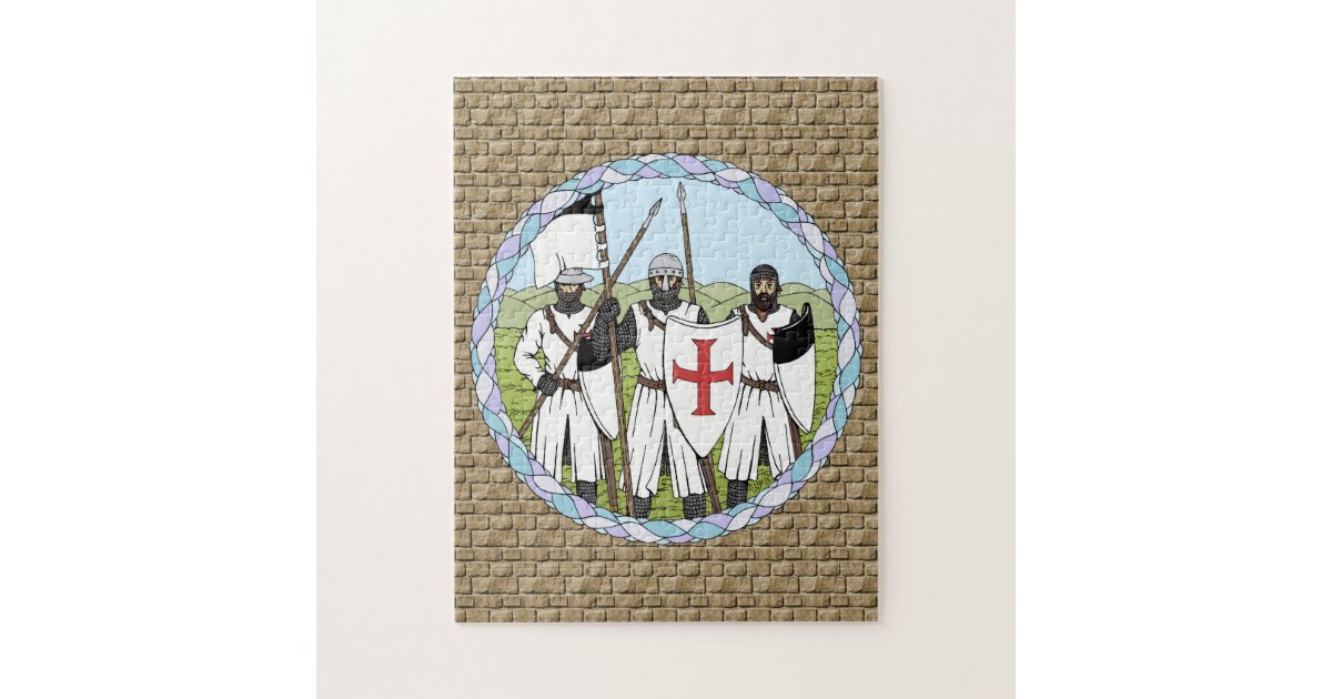 Medieval Knights Templar Jigsaw Puzzle | Zazzle