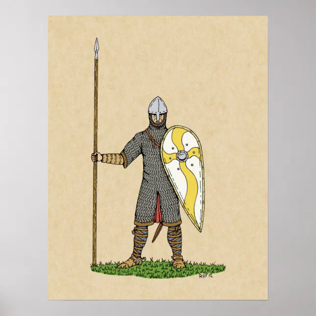 Medieval Norman Knight Circa 1066 Poster | Zazzle