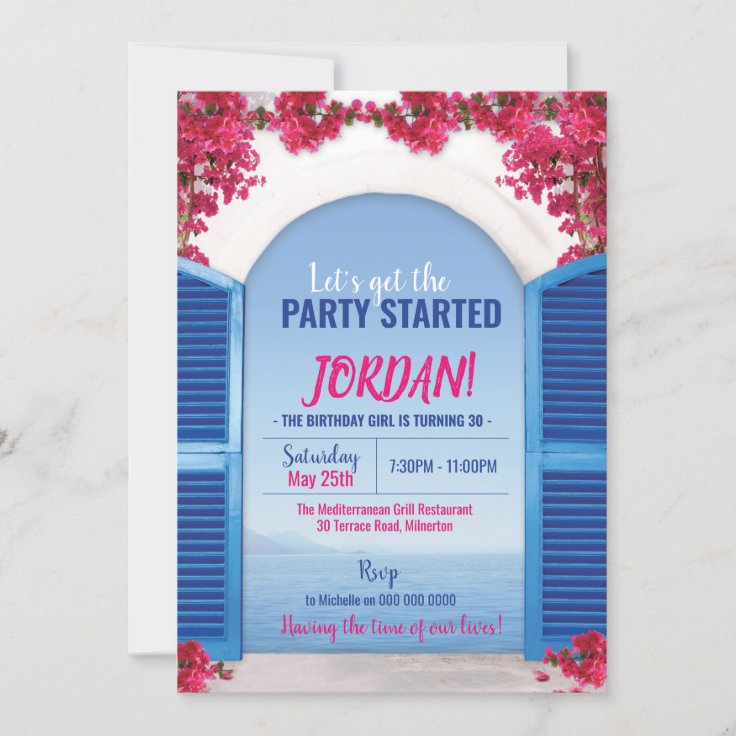 Mediterranean Invitation | Zazzle