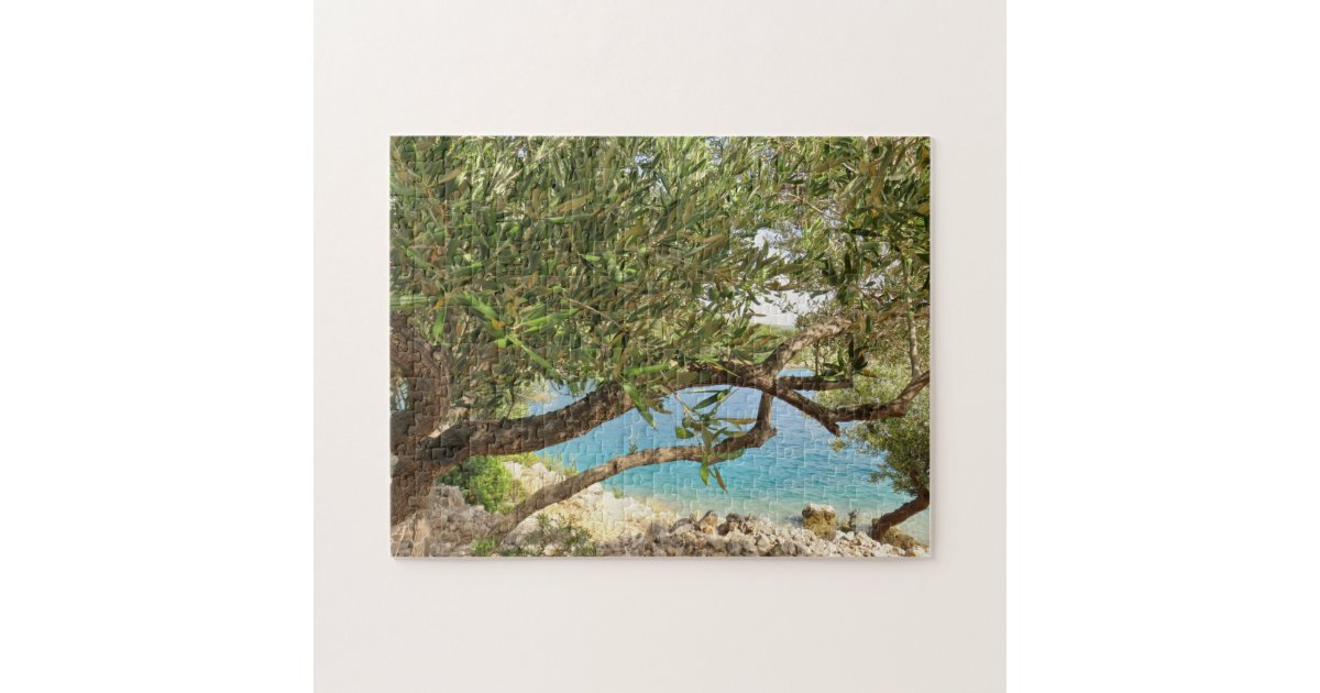 Mediterranean Sea Olive Tree Jigsaw Puzzle | Zazzle