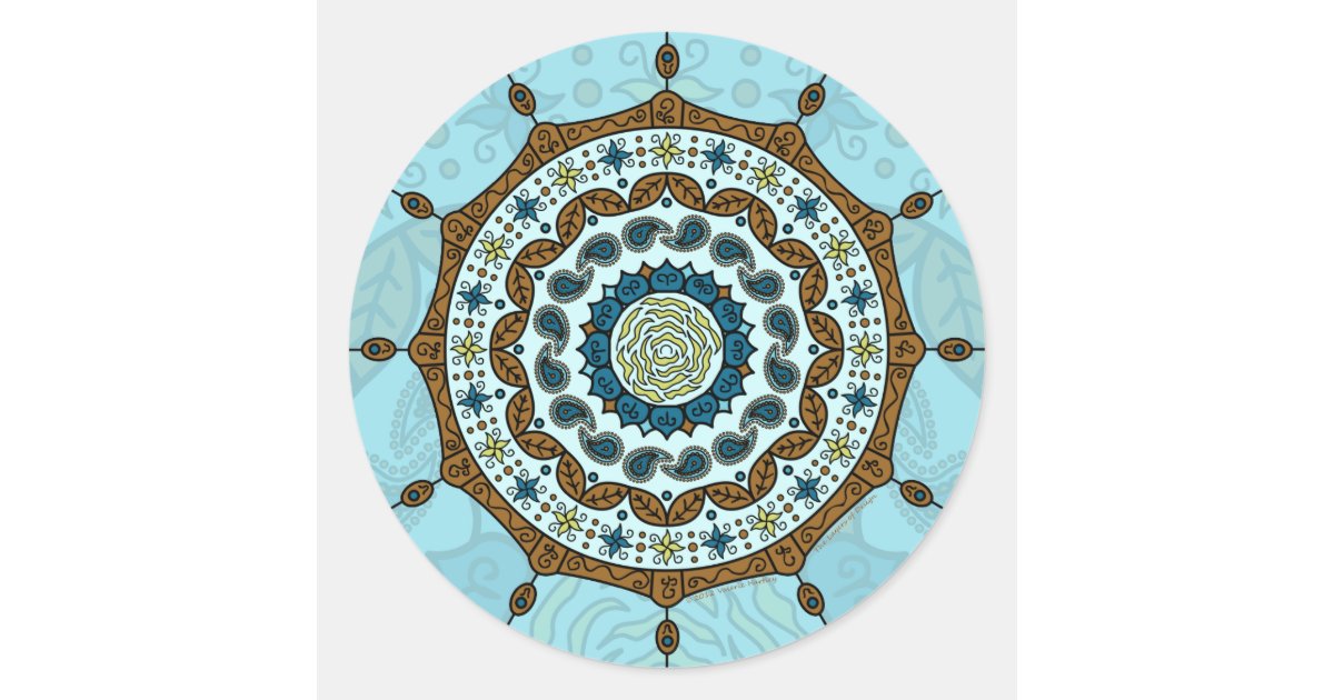 Mehndi Fantasy Copper Sticker | Zazzle