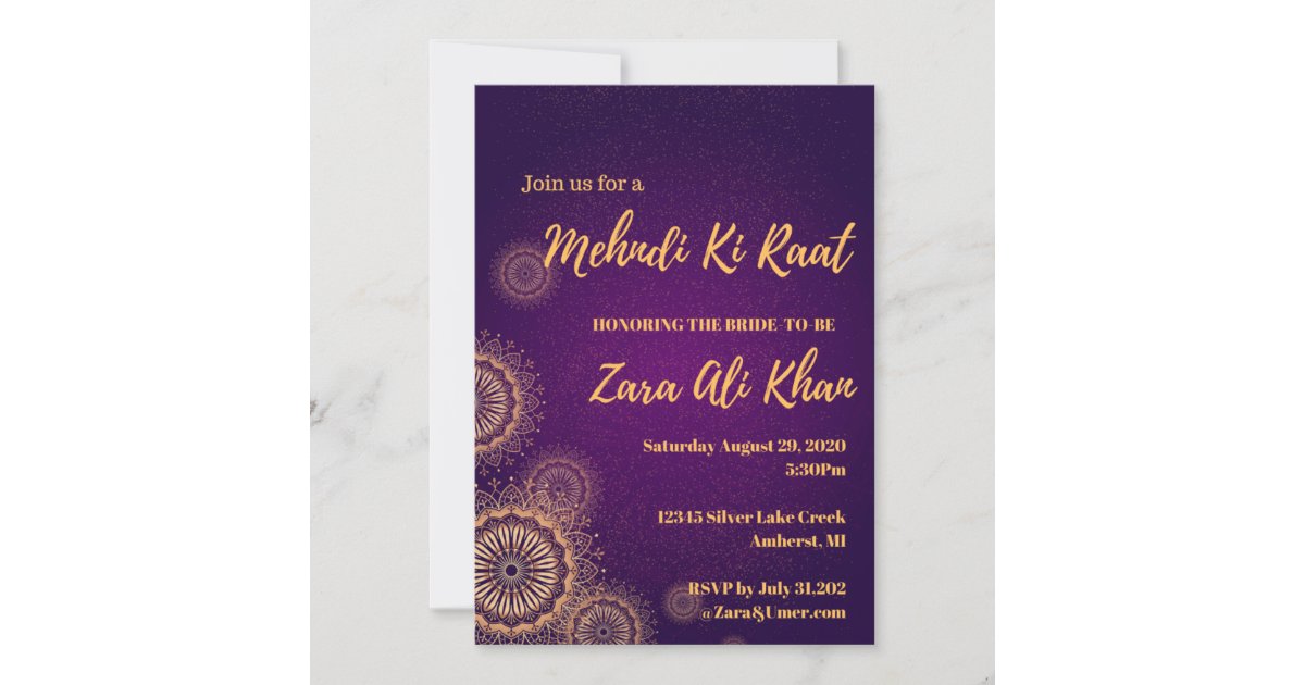 Mehndi Henna Party Invitation | Zazzle