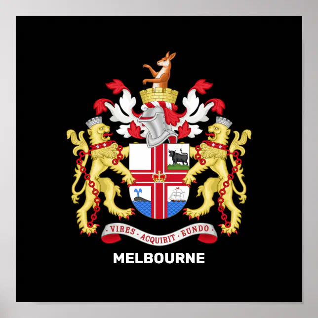 Melbourne, Australia - coat of arms Poster | Zazzle