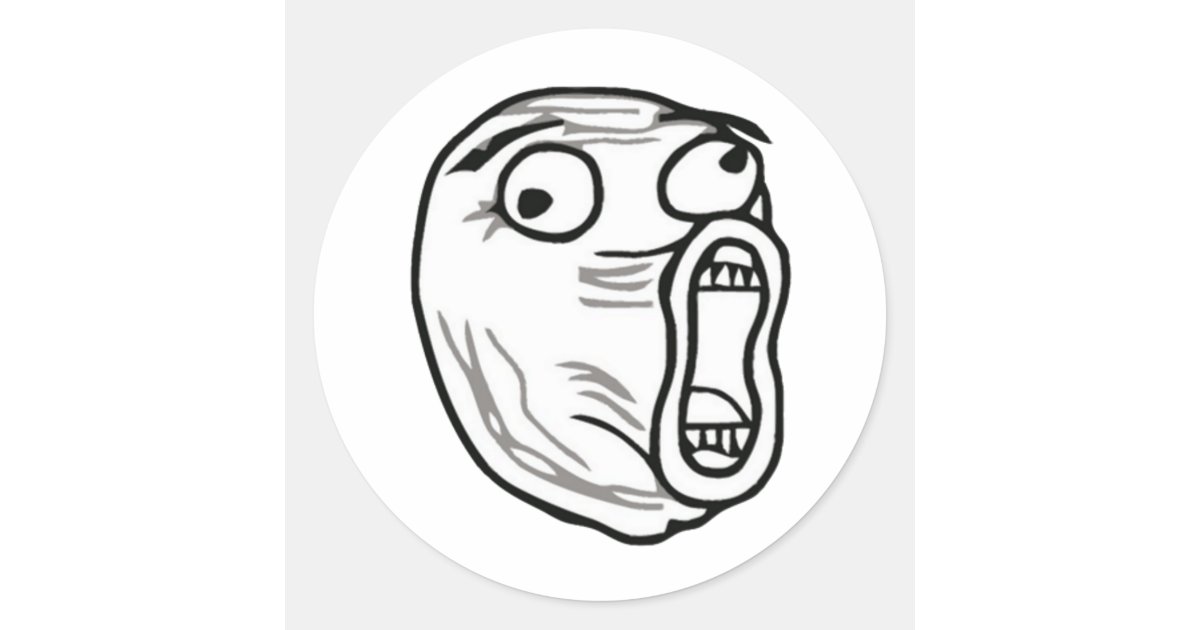 MEME LOL CLASSIC ROUND STICKER | Zazzle