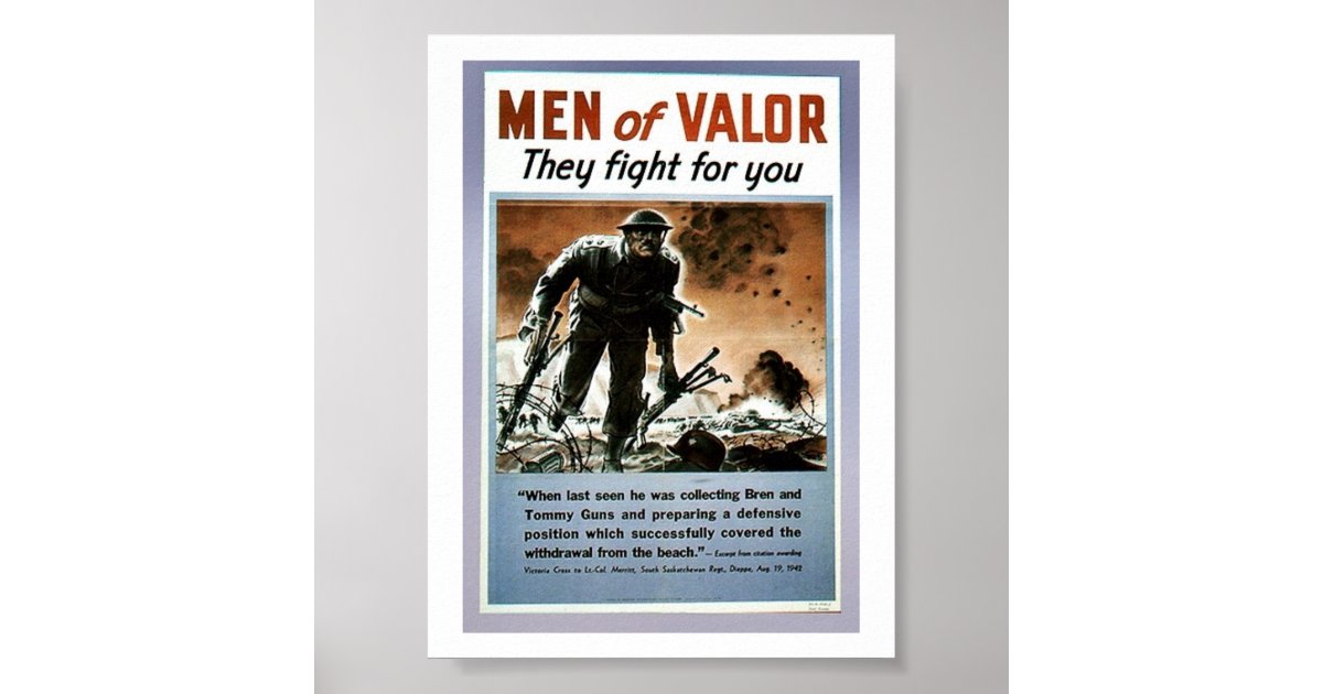 Men Of Valour Poster | Zazzle