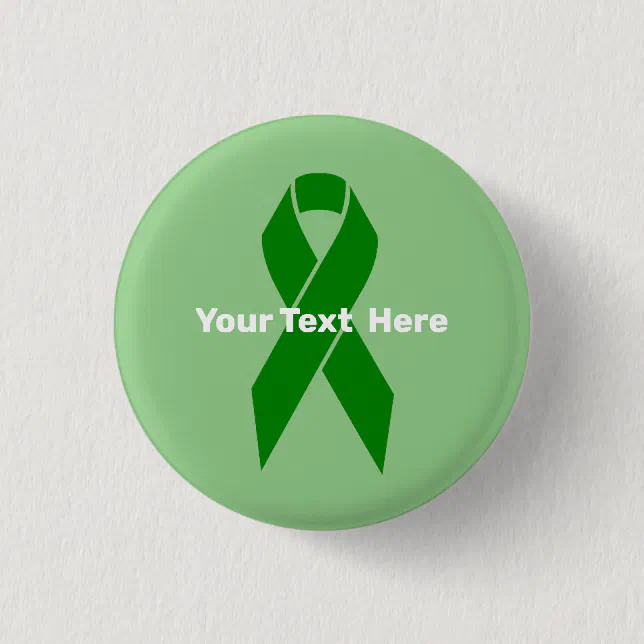 Mental Health Awareness Green Ribbon 3 Cm Round Badge | Zazzle