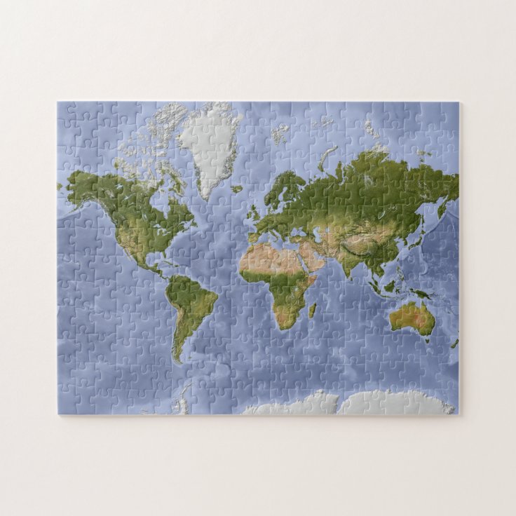 Mercator World Map Jigsaw Puzzle | Zazzle