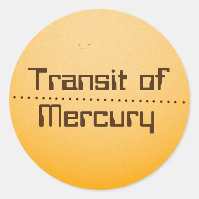 Mercury Transit of the Sun Classic Round Sticker | Zazzle