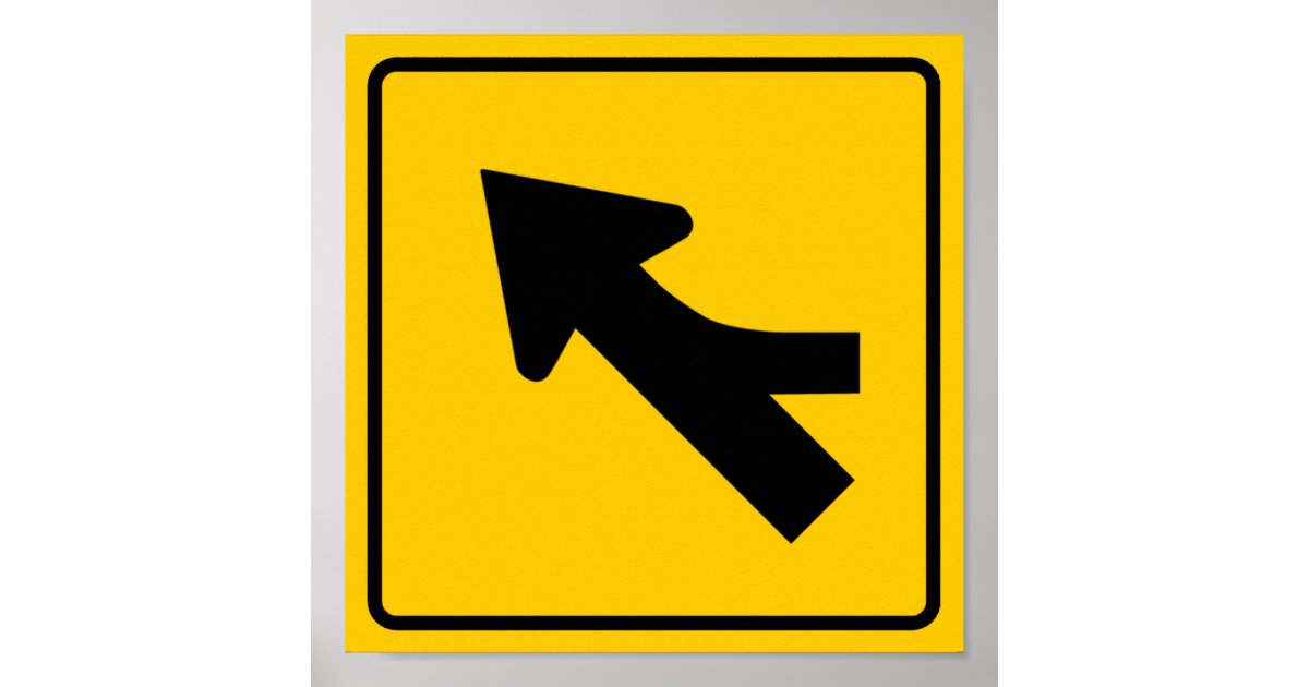 Merging Traffic Highway Sign (Right) | Zazzle
