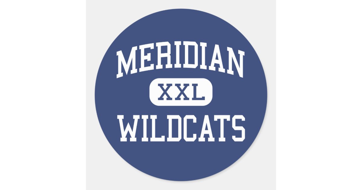 Meridian - Wildcats - High - Meridian Mississippi Classic Round Sticker ...