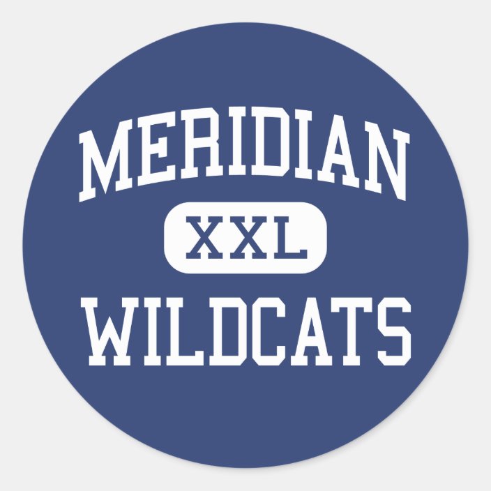 Meridian - Wildcats - High - Meridian Mississippi Classic Round Sticker ...