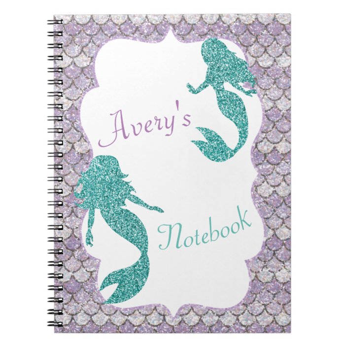 Mermaid notebook, school notebook | Zazzle.co.uk