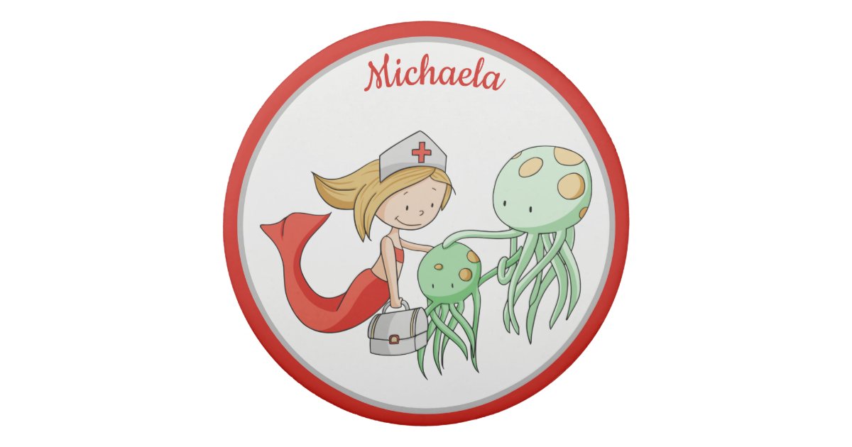 Mermaid Veterinarian with Octopuses Personalised Eraser | Zazzle