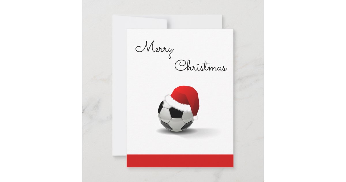 merry Christmas football/soccer lover Holiday Card | Zazzle.co.uk
