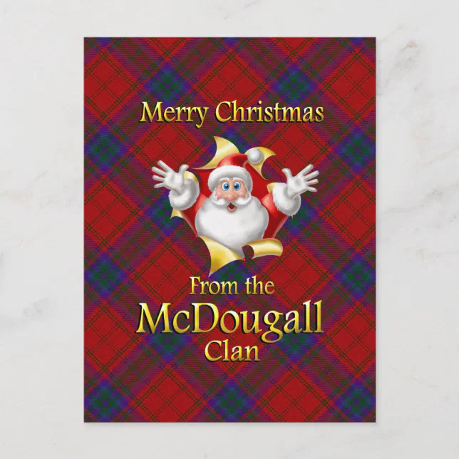 Merry Christmas From the McDougall Clan Holiday Postcard | Zazzle