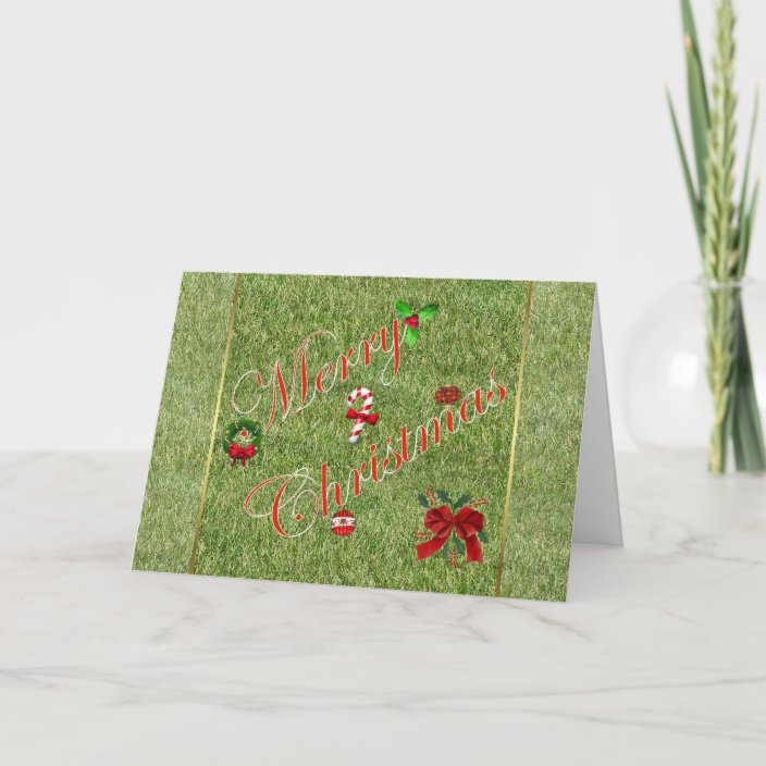 Merry Christmas gardener lawn care landscape Holiday Card | Zazzle.co.uk