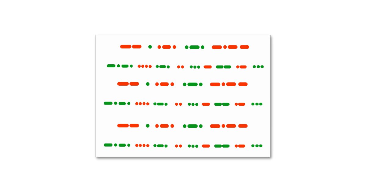 Merry Christmas in Morse Code Gift Card Inserts | Zazzle