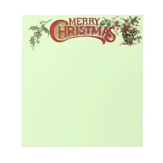 Merry Christmas Notepad | Zazzle.co.uk