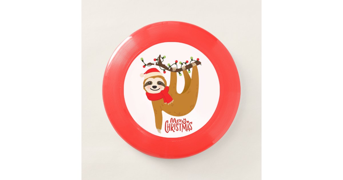Merry Christmas Sloth | Holidays Wham-O Frisbee | Zazzle