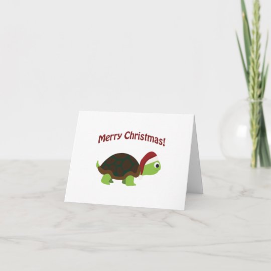 Merry Christmas! Turtle Holiday Card | Zazzle.co.uk