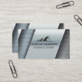 Metallic Background | Perforation Pattern Business Card | Zazzle