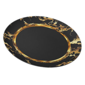 Black And Gold Plates | Zazzle.co.uk
