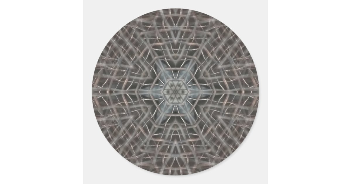 Metallic Metal Mesh Classic Round Sticker | Zazzle