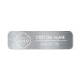 Metallic Silver Safety Pin or Magnetic Staff Name Tag | Zazzle