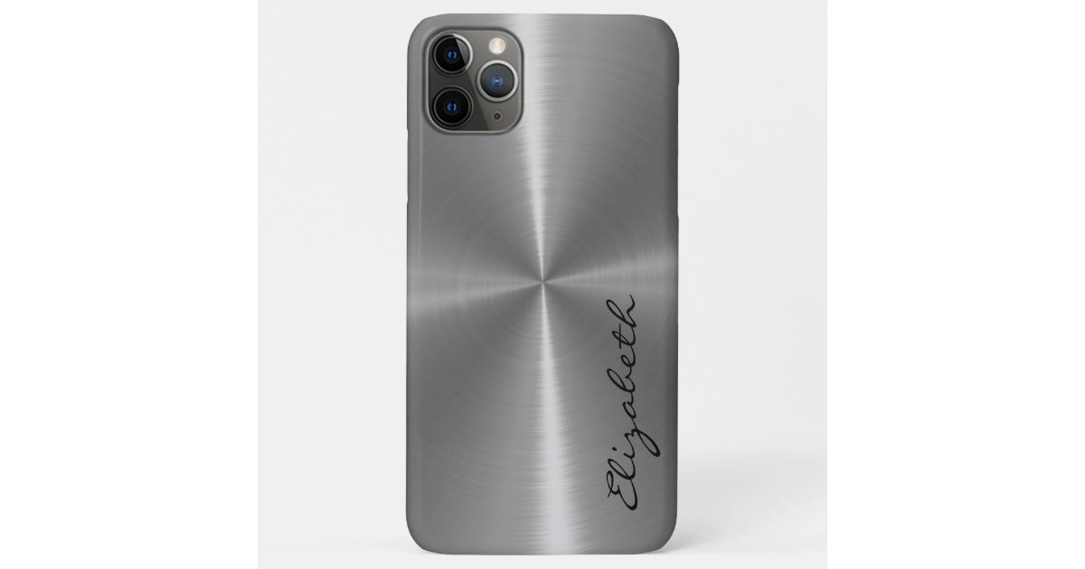 Metallic Stainless Steel Metal Look Case-Mate iPhone Case | Zazzle
